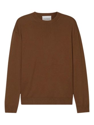 Closed pull en maille à col rond - Marron