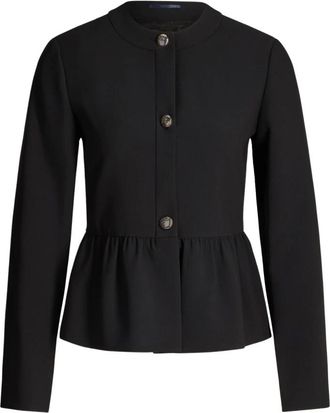 Joop Femme, Vestes, Noir, Taille: 36 FR Ruffle Hem Jacket