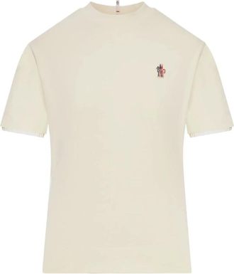 Moncler T-shirt en coton - Homme - Tops - Beige - Taille: XS