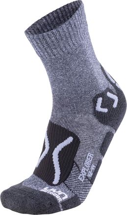 UYN Herren Trekking Outdoor Explorer Herren Socke, Grey Melange/Pearl Grey, 41 EU