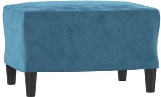 vidaXL Repose-pied Bleu 60x50x41 cm Velours Vidaxl