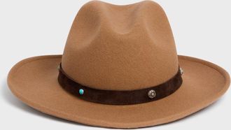 Gerard Darel Chapeau Fedora en feutre et bijoux- FLAVIE
