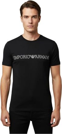 Emporio Armani Homme, Tops, Noir, Taille: XL Megalogo T-Shirt