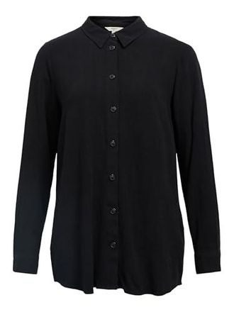 Object Chemise pour Femme en Lin m&eacute;lang&eacute;, Noir 1, 40