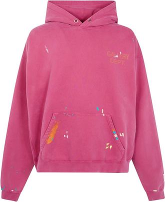 Gallery Dept. Homme, Sweatshirts et sweats &agrave; capuche, Rouge, Taille: S Paint Logo Sweat &agrave; capuche