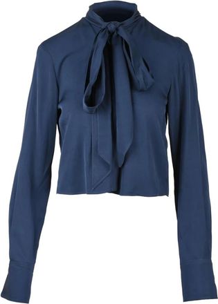 Stella McCartney Femme, Blouses et Chemises, Bleu, Taille: 40 FR Camicia Corta