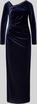 Adrianna Papell Abendkleid mit Ziersteinbesatz und Raffungen