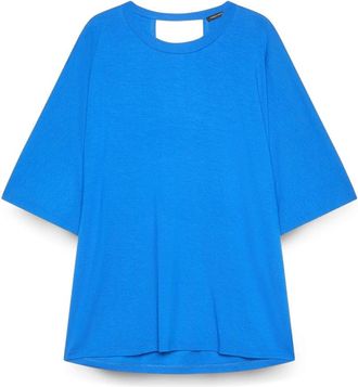 Fiorella Rubino Femme, Blouses et Chemises, Bleu, Taille: 36 FR T-shirt en jersey avec d&eacute;coupes