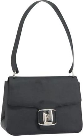Ferragamo Sac port&eacute; &eacute;paule Vala Pre-owned - Femme - Pre-owned - Noir - Taille: ONE Size