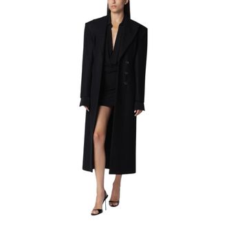 Andamane Femme, Manteaux, Noir, Taille: 38 FR Ottavia Hourglass Coat
