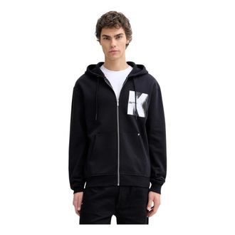Karl Lagerfeld KLJ Rei&szlig;verschluss-Hoodie - - Sweatshirts & Hoodies - Herren - Schwarzk - XL