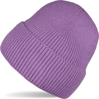 styleBREAKER Unisex Strickm&uuml;tze mit Rippenmuster und breiter Krempe | Doppelt gestrickte Beanie Winterm&uuml;tze | Warme Feinstrick Haube f&uuml;r Damen und Herren in vielen