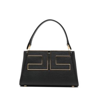 Elisabetta Franchi Logo-plaque Pebbled-effect Tote Bag