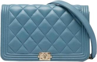 Chanel Pre-owned The Boy Flap - Femme - Pre-owned - Bleu - Taille: ONE Size