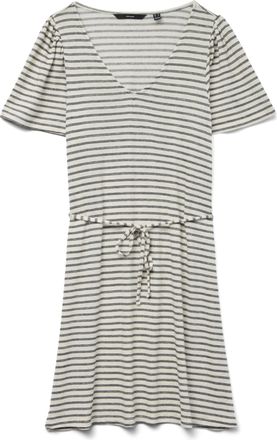 Vero Moda Damen Vmgina 2/4 Short Dress JRS Ga Noos, Oatmeal, X-Small