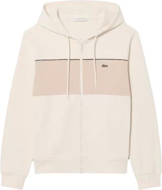 Lacoste Homme, Sweatshirts et sweats &agrave; capuche, Beige, Taille: S Sweat zipp&eacute; &agrave; capuche