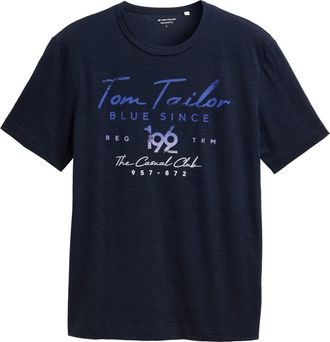 Tom Tailor Herren 1046715 T-Shirt, 10668-Sky Captain Blue, L