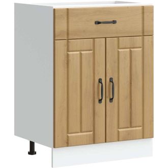 vidaXL Vidaxl - Armoire de cuisine Lucca chêne artisanal bois ingénierie