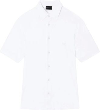 Emporio Armani Homme, Chemises, Blanc, Taille: XL Chemise &agrave; Manches Courtes Coupe Slim