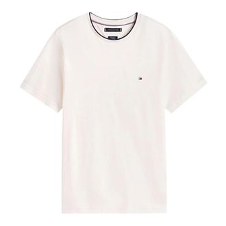 Tommy Hilfiger Modal T-Shirt mit Logoborte - - Tops - Herren - Wei&szlig; - XS