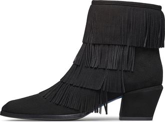 Loriblu Femme, Chaussures, Noir, Taille: 40 EU Bottines à franges style Texan