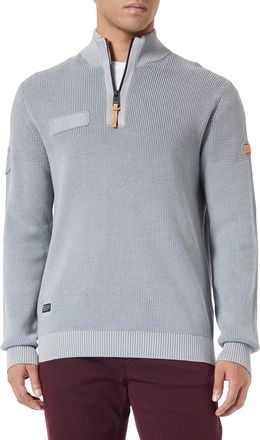 Camel Active Herren 409585/8K12 Pullover, Stone Gray, L