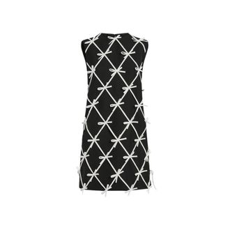 Moschino Wollkleid mit Schleifen - - Dresses - Damen - Schwarzk - S