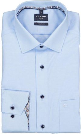 Olymp Herren Hemd blau Baumwolle