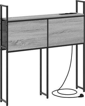 vidaXL Vidaxl - Stauraum-Kopfteil mit Kopfteil Grau Sonoma 100 cm Holzwerkstoff