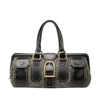 Celine Pre-owned Tweed Handbag - - Pre-owned - Damen - Schwarzk - ONE SIZE