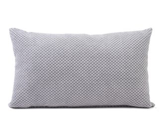 G&ouml;zze Kissen Sven, Dekokissen in genoppter Optik, Weiches Sofakissen mit F&uuml;llung, 100% Polyester, 30 x 50 cm - Silber