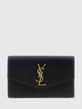 Saint Laurent Uptown Mini-Tasche aus Grain-de-Poudre-Leder mit YSL-Monogramm