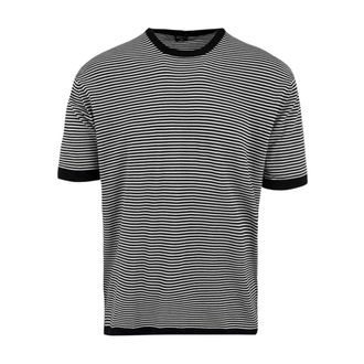 Drumohr Gestreiftes T-Shirt f&uuml;r Herren - - Tops - Herren - Schwarzk - XL