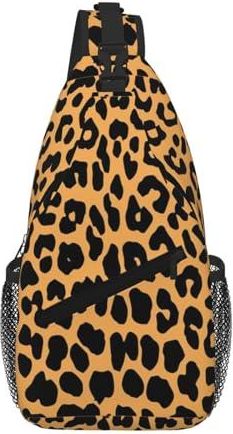 Generic Sacoche Homme Bandouliere Imprim&eacute; l&eacute;opard L&eacute;ger Sling Sac &agrave; Bandouli&egrave;re Mode Crossbody Bag pour Voyage &eacute;cole Randonn&eacute;e