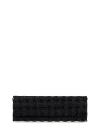 Amina Muaddi Clutches - Black Silk Satin Clutch - Gr. unisize - in Schwarz - f&uuml;r Damen