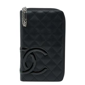 Chanel Pre-owned Lange Geldb&ouml;rse (zweifach faltbar) - - Pre-owned - Damen - Schwarzk - ONE SIZE