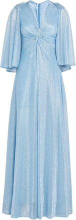 Talbot Runhof Tulle Cape-Detail Gown Size XS