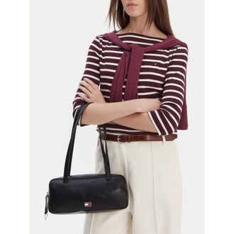 Tommy Jeans Handtasche Tommy Jeans Tjw City Shoulder Bag AW0AW18075 Schwarz