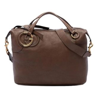 Gucci Pre-owned Twill Satchel - - Pre-owned - Damen - Braun - ONE SIZE