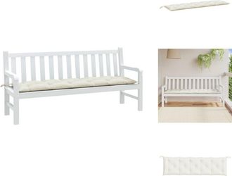 vidaXL Gartenbank-Auflage Melange Creme 180x50x7 cm Stoff - Gartenbank Auflagen - Sitzkissen Outdoor - Gartenkissen - Balkon Deko - Terrasse Deko