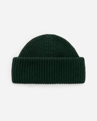 Arket Wollbeanie Mit Doppeltem Umschlag -Gr&uuml;n