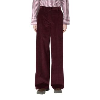Max Mara Pantalon large - Femme - Pantalons - Rouge - Taille: 38 FR