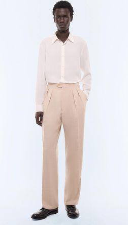 Fursac Pantalon large double pinces en flanelle - Taille 36 - Homme