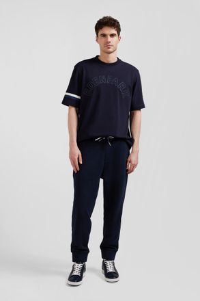 Eden Park T-shirt Manches Courtes En Coton Bleu Marine Coupe Oversized S&eacute;rigraphie Eden Park