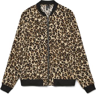 Vero Moda Damen Vmcoco L/S Bomber Ga AOP Blazer, Tigers Eye, x_l