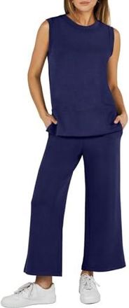 Generic Ensembles de v&ecirc;tements de d&eacute;tente pour femmes deux hauts d&eacute;contract&eacute;s &agrave; manches longues et pantalon long imprim&eacute; v&ecirc;tements de d&eacute;tente deux ensembles n