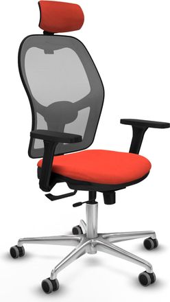 Piqueras y Crespo Ergonomischer Stuhl mit 3D-Armen, h&ouml;henverstellbare Lendenwirbelst&uuml;tze und h&ouml;henverstellbares Kopfteil und Neigungsverstellung. Ausgestattet mit Syncr