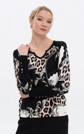 Passioni Strickpullover im Mustermix