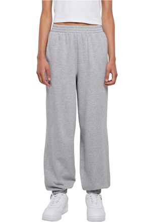 Build Your Brand Damen Hose Ladies High Waist Ballon Sweat Pants heathergrey 5XL