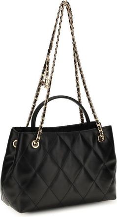 Tory Burch Fleming Calfskin Leather Shoulder Bag - Black